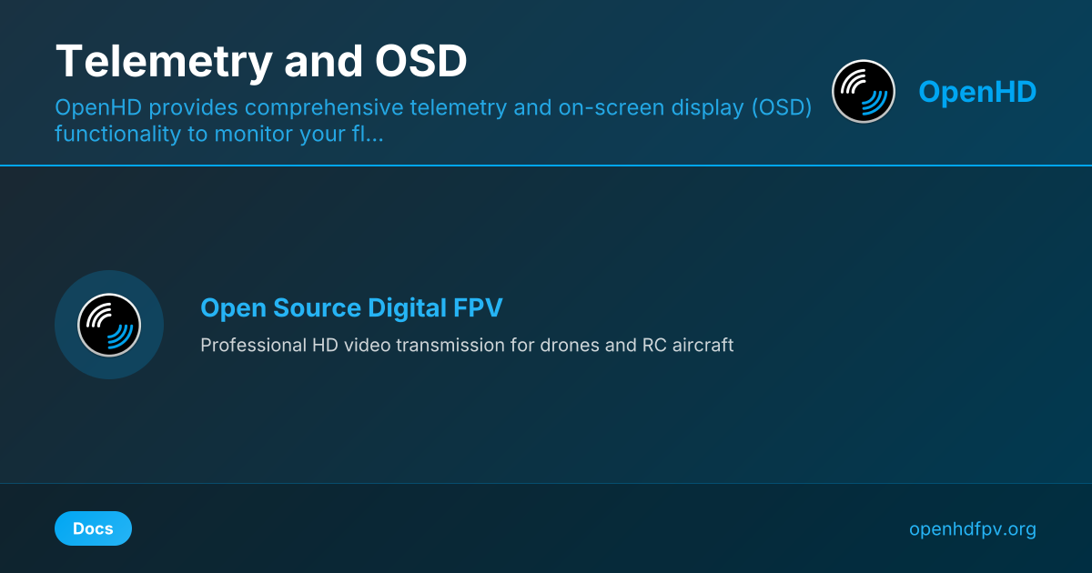 Telemetry and OSD | OpenHD